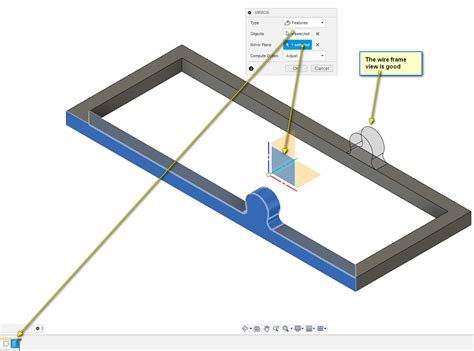 mirroring a feature results in an extrusion autodesk community
