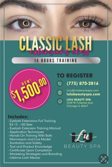 Best Classic Eyelash Extension Training Course In Chicago Lulu Beauty Spa