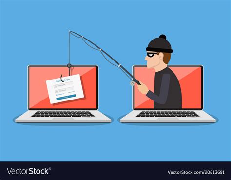 phishing scam hacker attack royalty free vector image