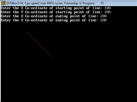 line drawing using dda algorithm in c