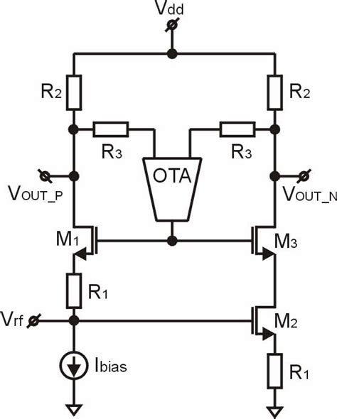 simplified schematic of the single ended to differential convertor