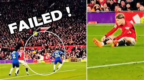 Alejandro Garnacho Bicycle Kick Attempt Against Chelsea Youtube