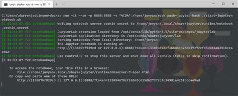 docker powershell jupyter notebook environments