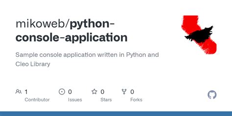 github mikoweb python console application sample console application