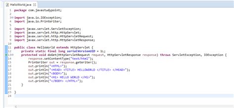 how to create hello world servlet example using eclipse