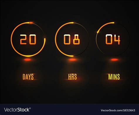 counter timer countdown website template vector image
