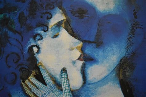 Marc Chagall The Blue Lovers Original Vintage Etsy