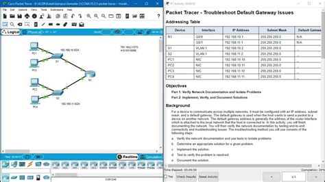 packet tracer troubleshoot default gateway issues youtube