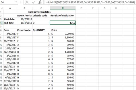 excel formula to sumif between two dates basic excel tutorial
