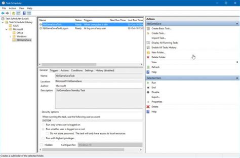 enable or disable scheduled task in windows 10