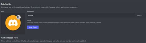 why there is no reveal token when i making discord bot stack overflow