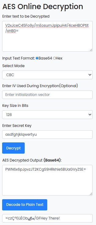 aes encryption with cbc mode in python 128 bit keys