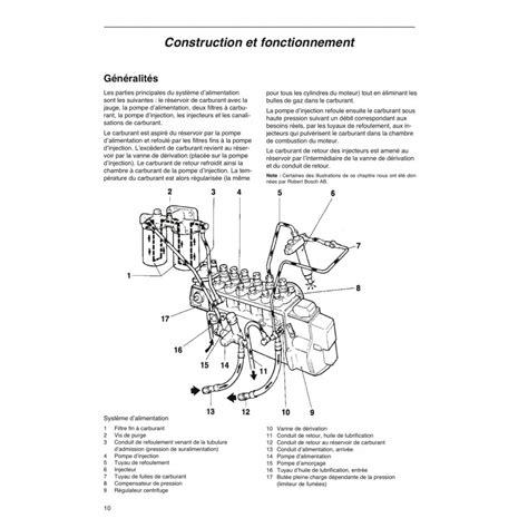 Manuel Volvo Penta Diesel D61 D62 D63 D71 D72 Système Alimentation