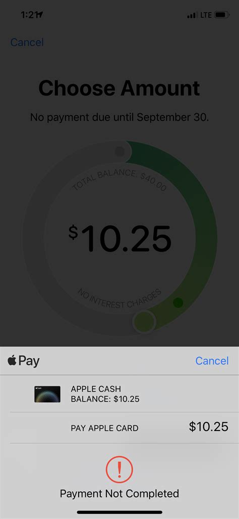 error message when making a payment to my apple card macrumors forums