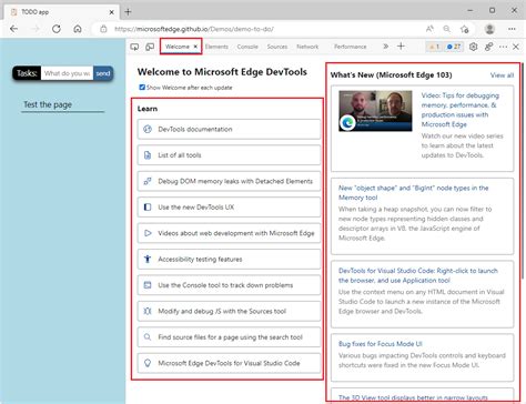 welcome tool microsoft edge development microsoft learn