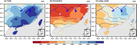 Spatial Distributions Of The Annual Mean A Total Precipitation B