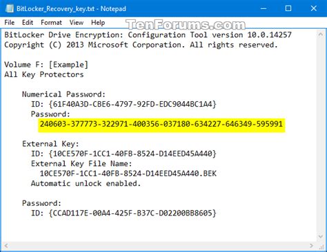 Recovery Key Bitlocker How To Store And Recover Windows 10 Bitlocker