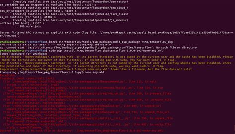 tensorflow install from sources bazel error stack overflow