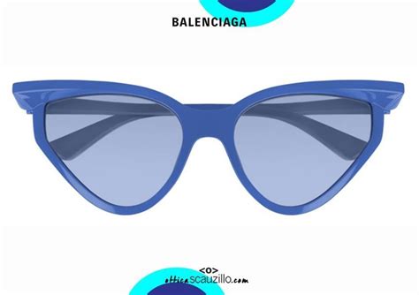 New 3d Cat Eye Sunglasses Balenciaga Bb0101s Col 004 Blue Occhiali