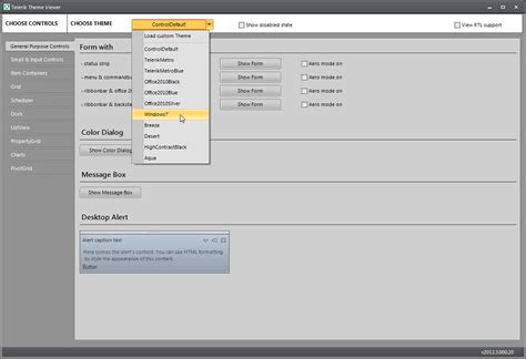 radcontrols with no themes radcontrols with replaced controldefault