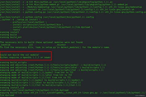 在centos 7 7 x86 64上安装python3 11 0实录 could not build the ssl module 雪峰