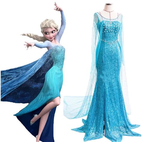 Carnival Woman Christmas Party Cosplay Elsa Princess Dress Princess