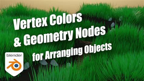 using vertex colors and geometry nodes to arrange objects youtube