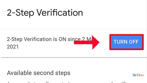 How To Disable 2 Step Verification In Gmail App 7 Steps With Pictures