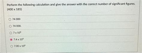[solved] Perform The Following Calculation And Give The An