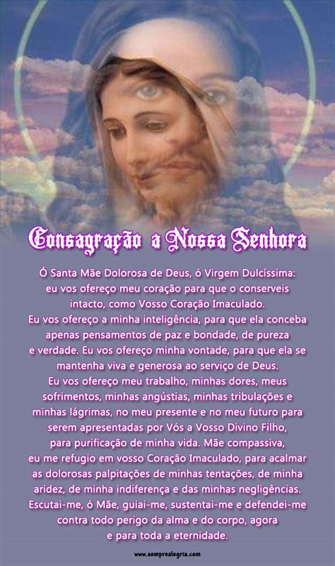 Consagração A Nossa Senhora Sempre Alegriasempre Alegria
