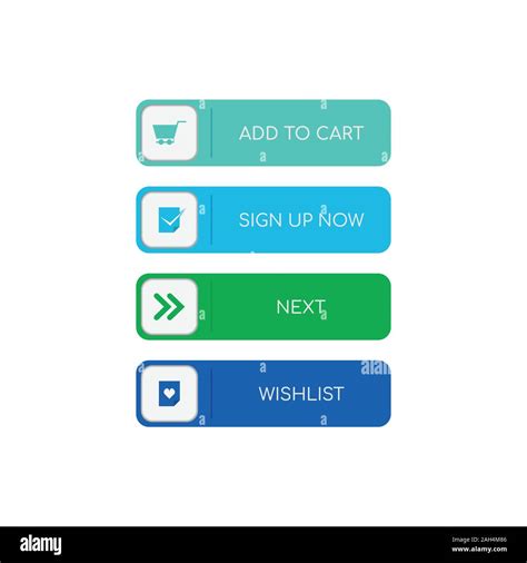 web buttons flat design web and ui application color button icon for