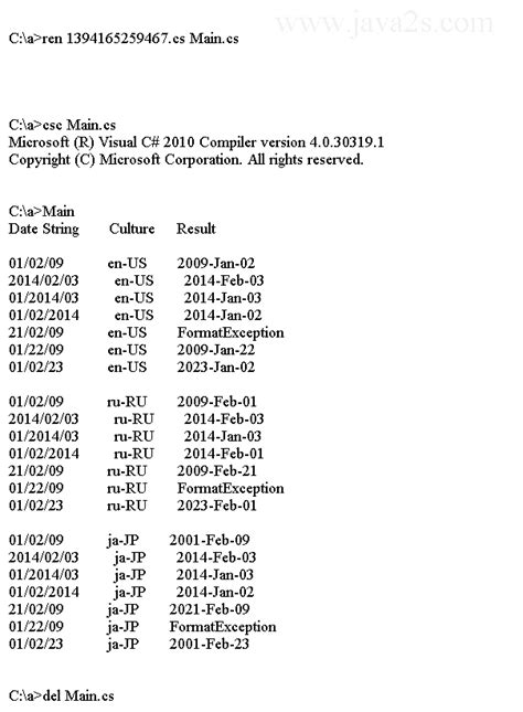 c tutorial c convert todatetime string iformatprovider