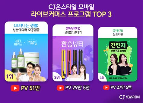 Cj온스타일 2분기 가장 많이 본 방송 Top3 공개 Cj 뉴스룸