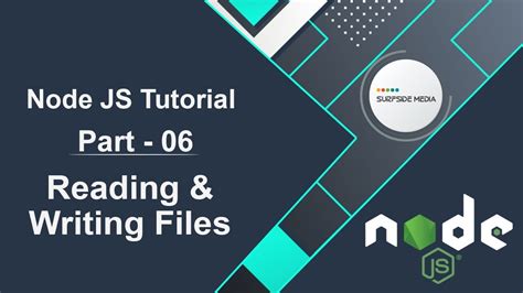node js tutorial reading and writing files youtube