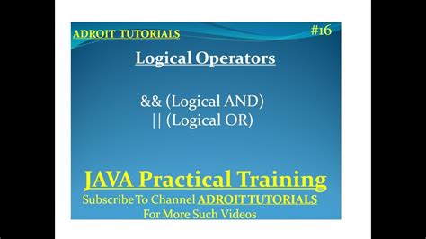 how to use logical and andand or operators in java