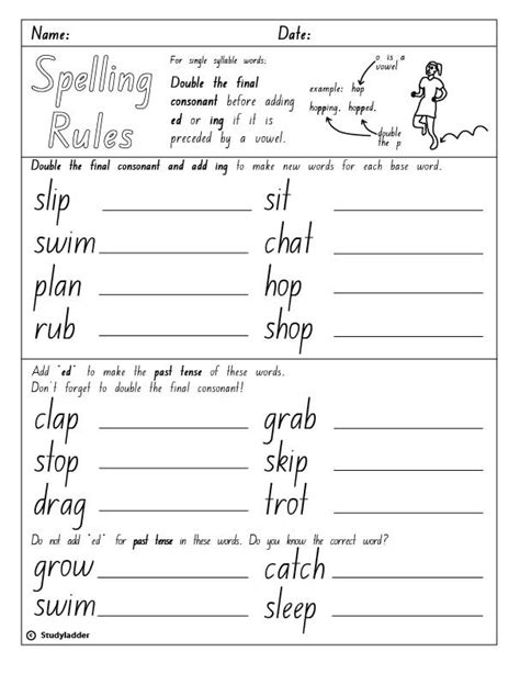 Adding Ing And Ed Worksheets