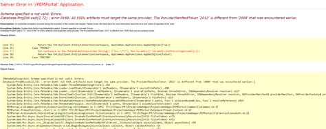 c after updating my entity framework i get an error