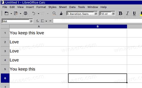 remove duplicate rows in libreoffice calc
