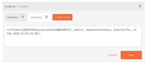 python run django api from postman csrf verification failed stack