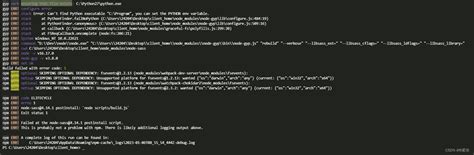 error can‘t find python executable “c program“ you can set the