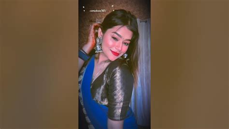 Aankho Ki Gusthakiyan Blue Saree Girl Reel♥️♥️ Reels Shorts