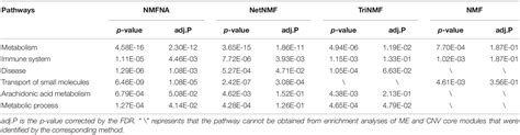 Frontiers Nmfna A Non Negative Matrix Factorization Network Analysis