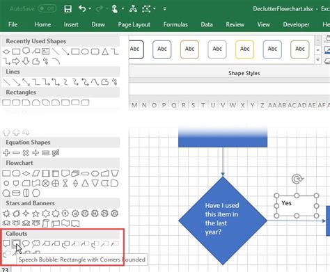 how to create a flowchart in microsoft excel in 2020