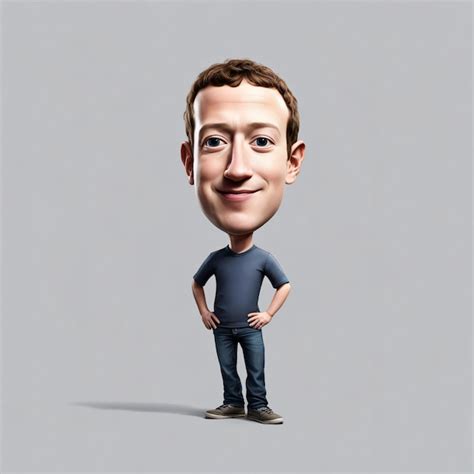 Premium Photo Mark Zuckerberg Small Body With Big Head