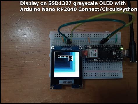 embedded things display on i2c ssd1327 grayscale oled with arduino