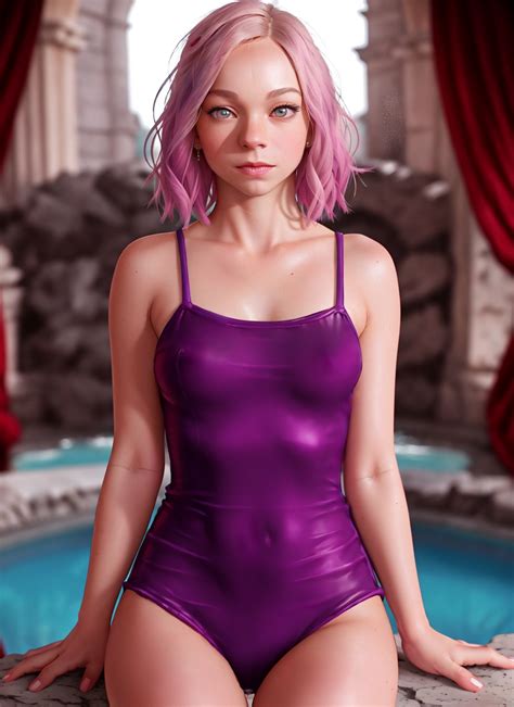 Rule 34 Ai Generated Blonde Hair Blue Hair Celebrity Emma Myers Enid