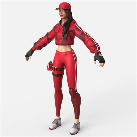 Rubino Di Fortnite 3d Modelrenderhub Pelle Di Rubino Fortnite Sfondo