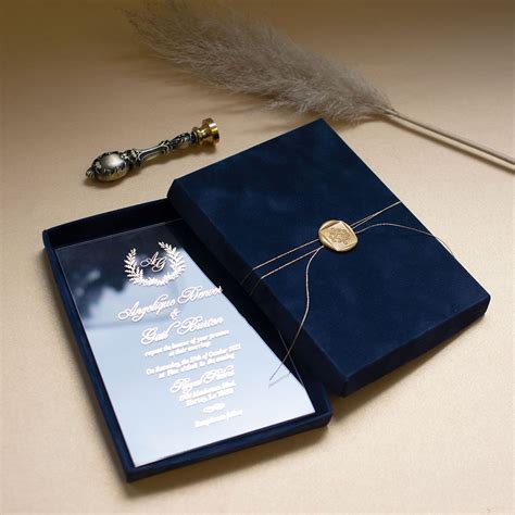Velvet Wedding Invitation Box Abc Wedding