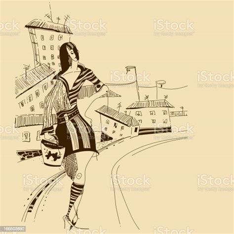 Illustration De Style Dessin Animé Dune Fille Croquis Vecteurs Libres
