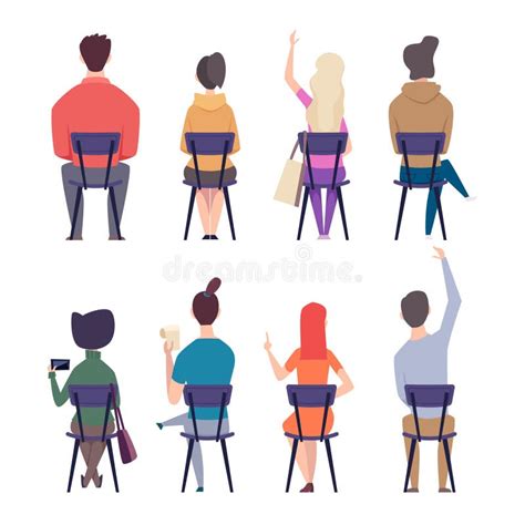 People Sitting Classroom Chairs Stock Illustrations 211 People